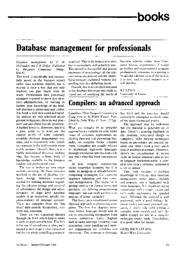 (PDF) Compilers: Their Design & Construction Using PASCAL