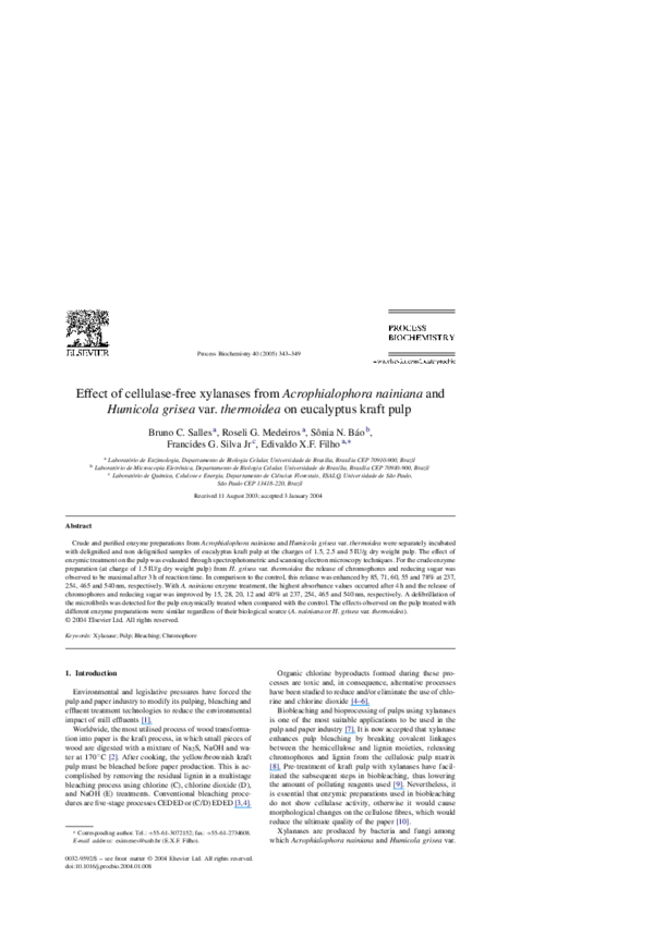 (PDF) Effect of cellulase-free xylanases from Acrophialophora nainiana ...