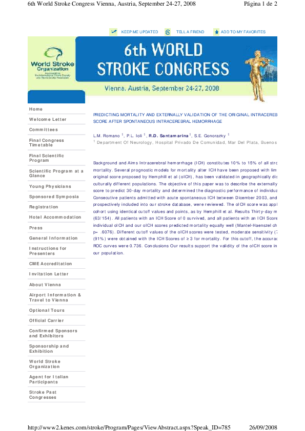(PDF) Predicting Mortality and Externally Validation of the Original Intracerebral Hemorrhage ...