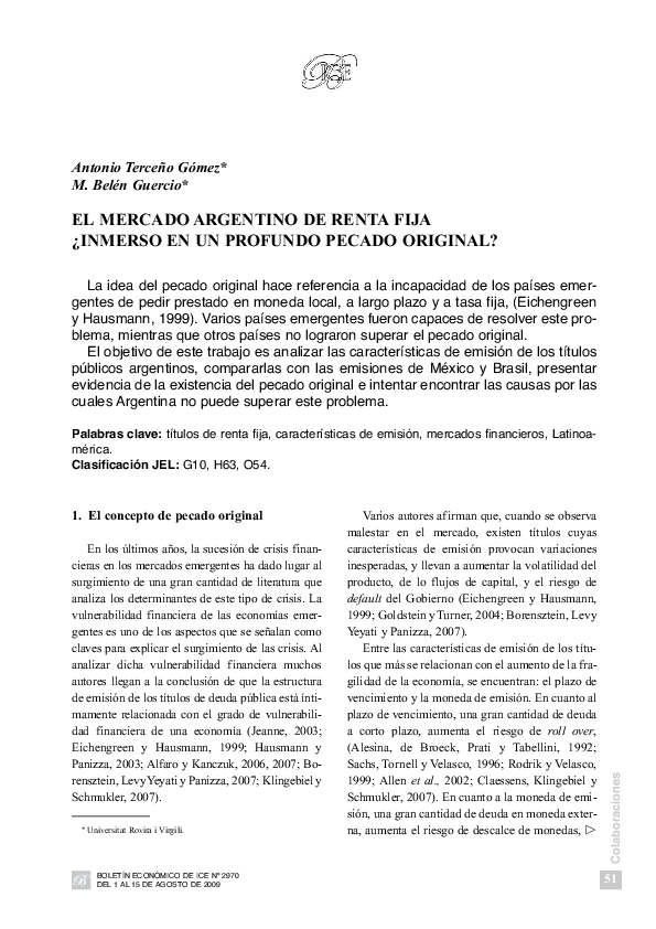 (PDF) El mercado argentino de renta fija:¿ inmerso en un profundo ...