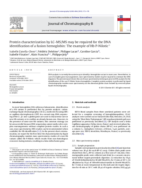 (PDF) Protein characterization by LC–MS/MS may be required for the DNA ...