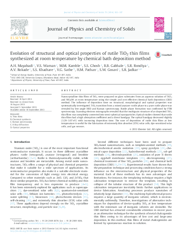 Pdf Evolution Of Structural And Optical Properties Of Rutile Tio2