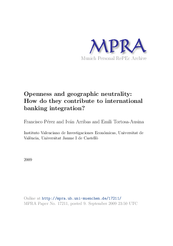 (PDF) Openness and Geographic Neutrality: How Do They Contribute to ...
