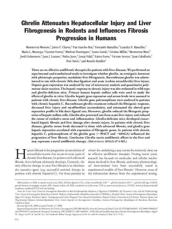 (PDF) Ghrelin attenuates hepatocellular injury and liver fibrogenesis ...