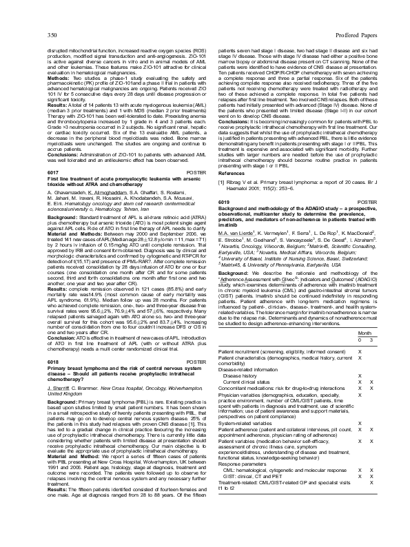 (PDF) 6017 POSTER First line treatment of acute promyelocytic leukemia ...