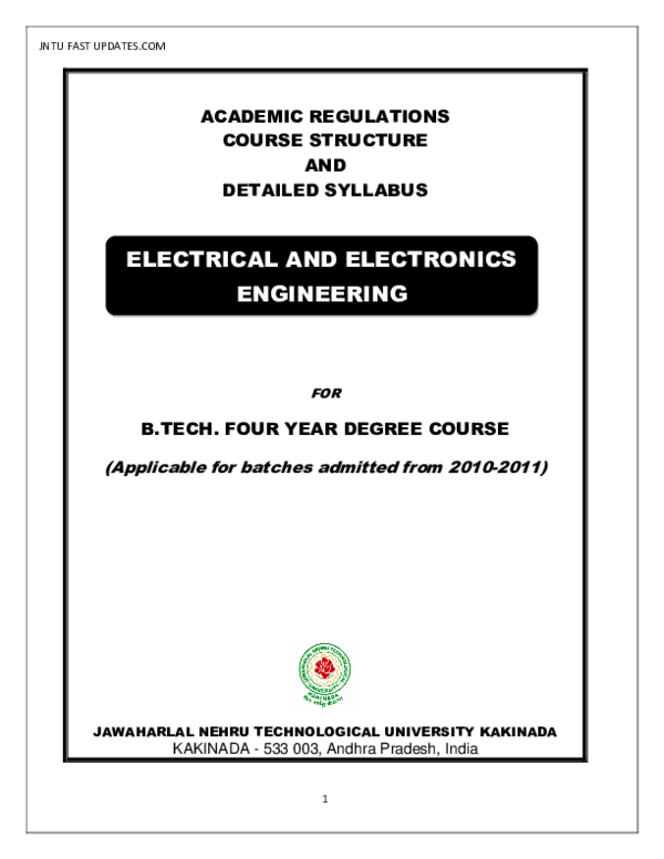 (PDF) ACADEMIC REGULATIONS COURSE STRUCTURE AND DETAILED SYLLABUS