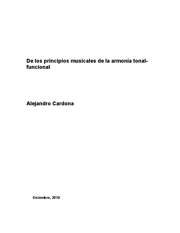 (PDF) De los principios musicales de la armonía tonal- funcional