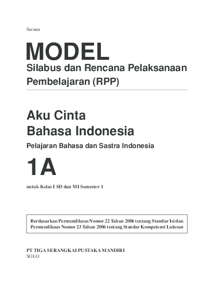 (PDF) Aku Cinta Bahasa Indonesia Silabus dan Rencana Pelaksanaan ...