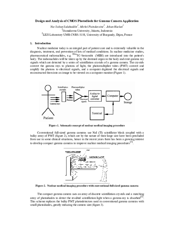 (PDF) Design and Analysis of CMOS Photodiode for Gamma Camera Application