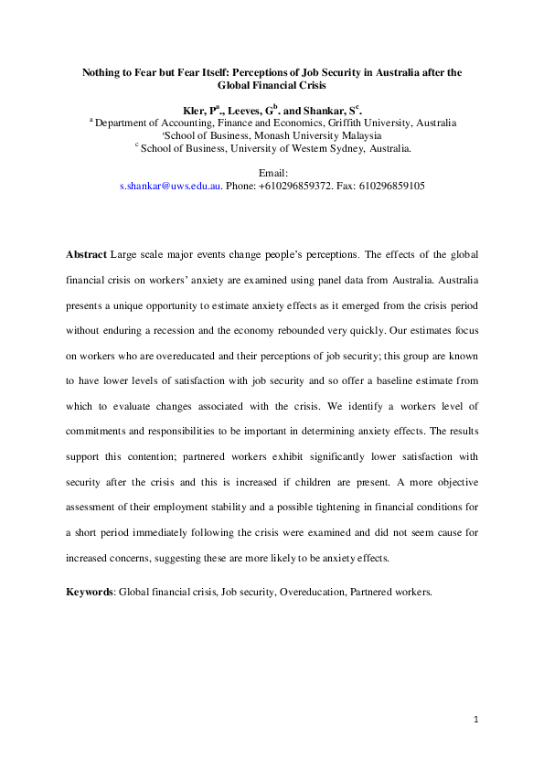 all we have to fear is fear itself