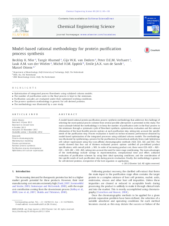 (PDF) Model-based rational methodology for protein purification process ...
