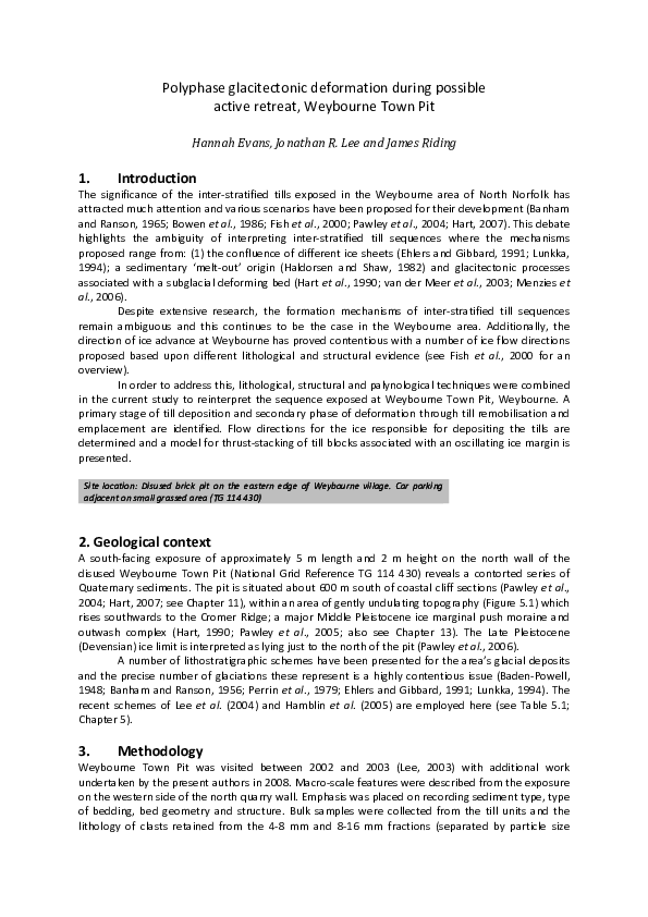 (PDF) Polyphase glacitectonic deformation during possible active ...