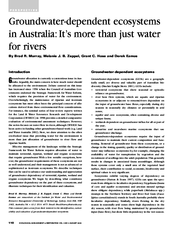 (PDF) A functional methodology for determining the groundwater regime ...