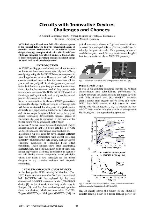 (PDF) Circuits with innovative devices - challenges and chances