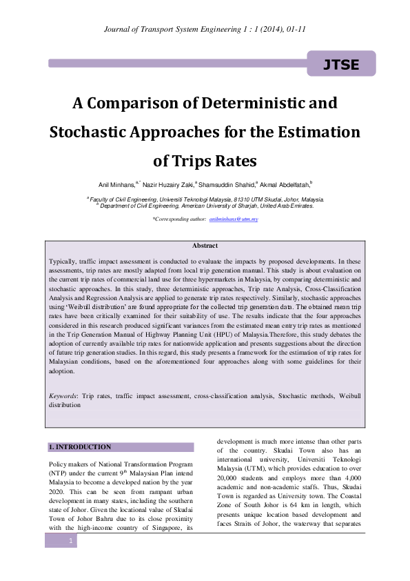Pdf Comparison Of Deterministic And Stochastic Approaches To Global