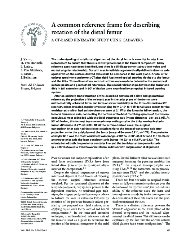 (PDF) A common reference frame for describing rotation of the distal ...