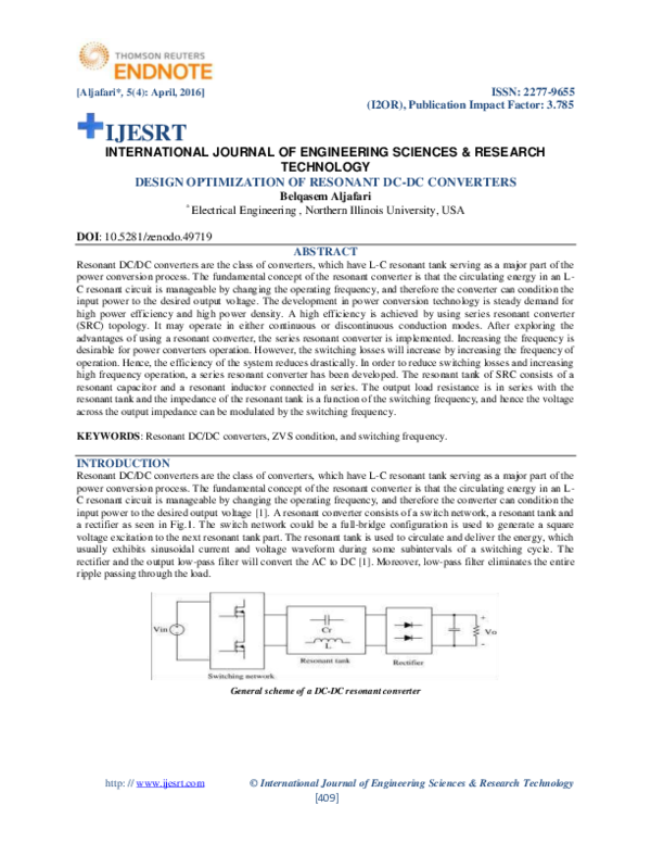 (PDF) IJESRT INTERNATIONAL JOURNAL OF ENGINEERING SCIENCES & RESEARCH ...