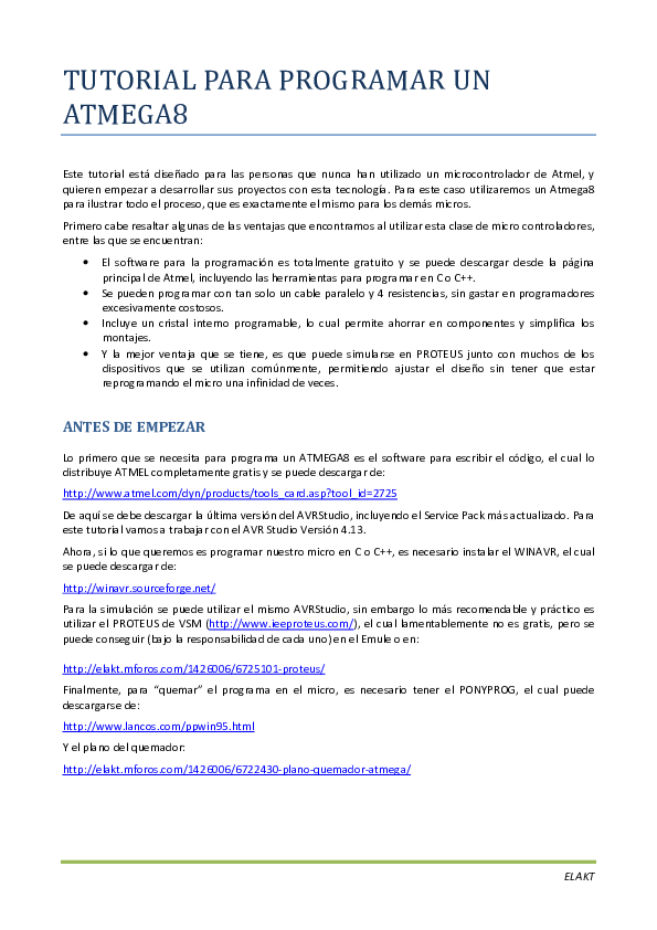 (PDF) TUTORIAL PARA PROGRAMAR UN ATMEGA8