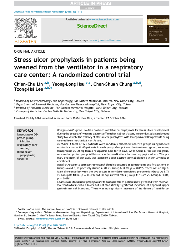 (PDF) Proton Pump Inhibitors Versus Histamine 2 Receptor Antagonists ...