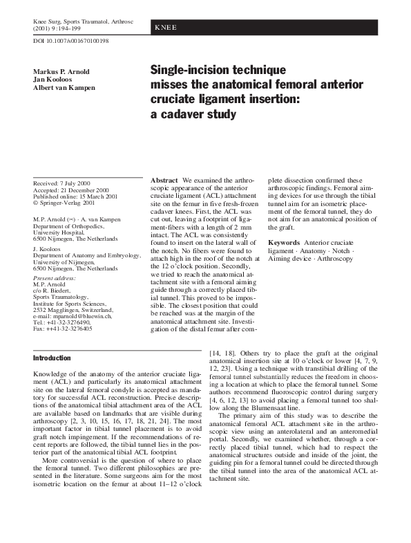(PDF) Single-incision technique misses the anatomical femoral anterior ...