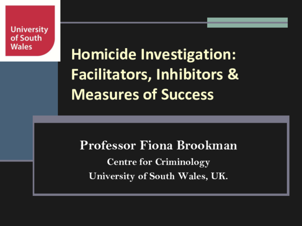 (PDF) Homicide Investigation: Facilitators, Inhibitors and Measure of ...