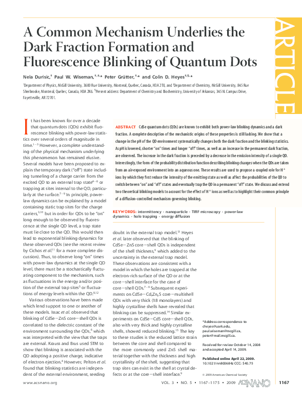 (PDF) A Common Mechanism Underlies the Dark Fraction Formation and ...