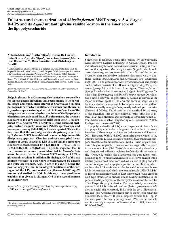 (PDF) Full structural characterization of Shigella flexneri M90T ...