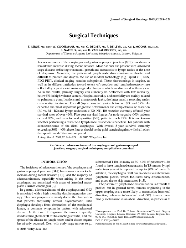 (PDF) Surgical techniques
