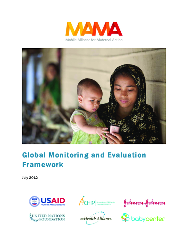 (PDF) Global Monitoring and Evaluation Framework. MAMA: Mobile Alliance ...