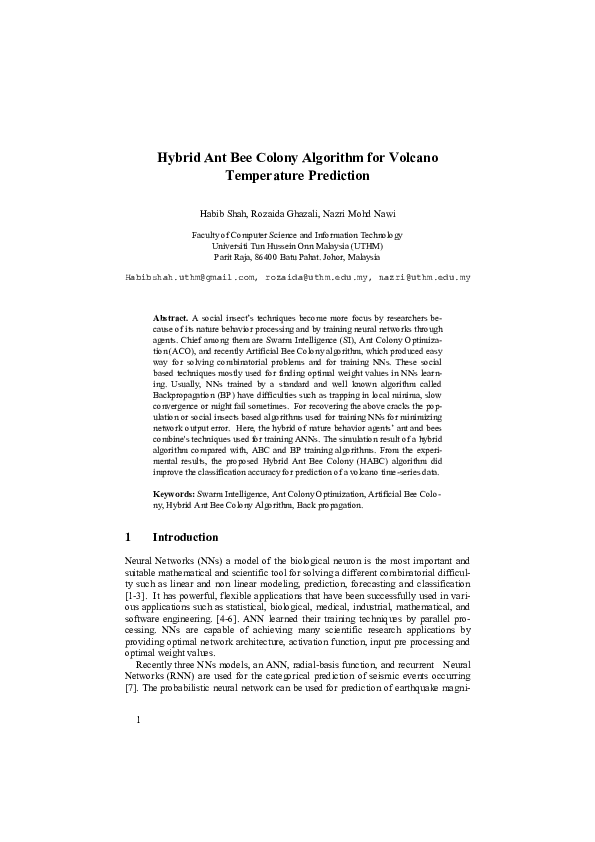 (PDF) Hybrid Ant Bee Colony Algorithm