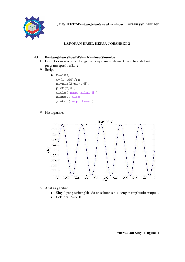 (PDF) Pemrosesan Sinyal Digital