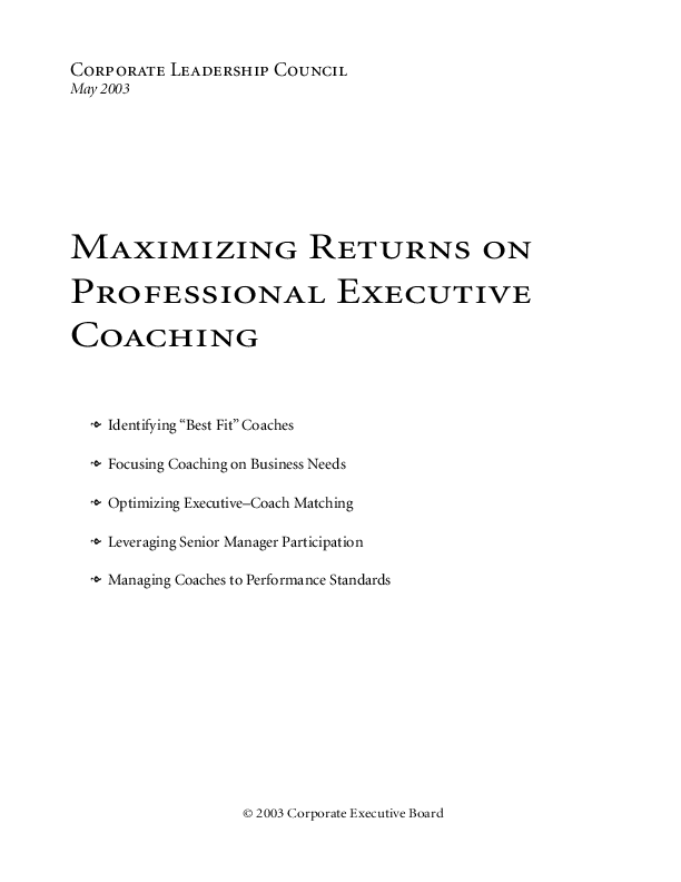 (PDF) Executive coaching: Guidelines that work | Gil Bozer - Academia.edu