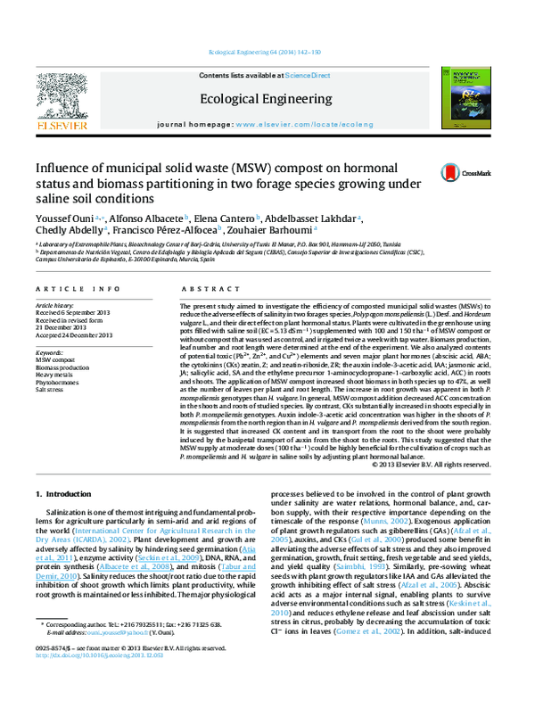 (PDF) Influence of municipal solid waste (MSW) compost on hormonal ...
