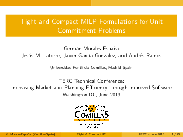 (PDF) Tight and Compact MILP Formulations for Unit Commitment Problems
