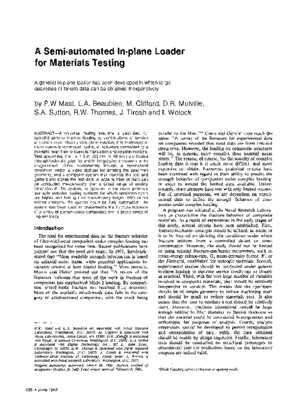 (PDF) A semi-automated in-plane loader for materials testing