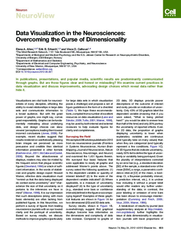 (PDF) Data Visualization in the Neurosciences: Overcoming the Curse of ...