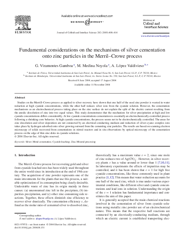 (PDF) Fundamental considerations on the mechanisms of silver ...