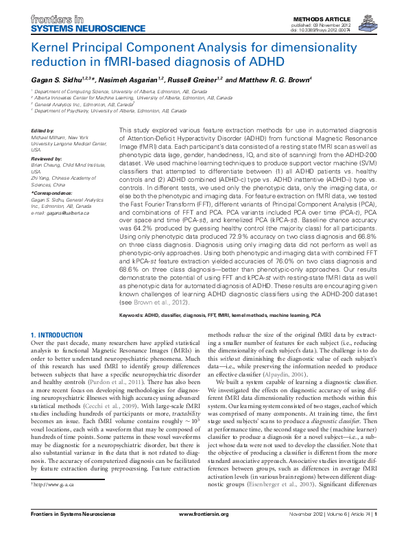 (PDF) Kernel Principal Component Analysis for dimensionality reduction in fMRI-based diagnosis ...