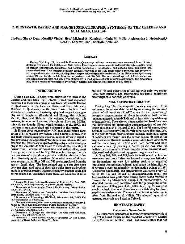 (PDF) BIOSTRATIGRAPHIC AND MAGNETOSTRATIGRAPHIC SYNTHESIS OF THE ...