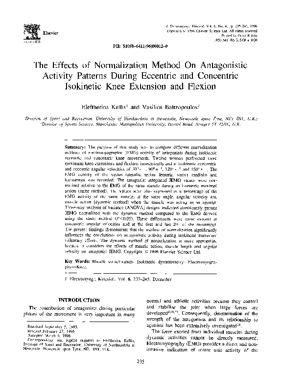 (PDF) Antagonist muscle coactivation during isokinetic knee extension | Per Aagaard - Academia.edu