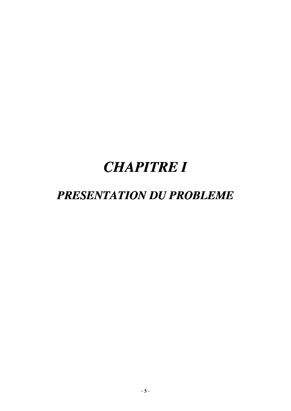 (PDF) CHAPITRE I PRESENTATION DU PROBLEME