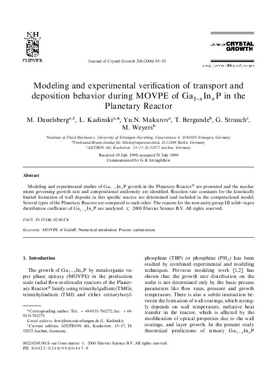 (PDF) Modeling and experimental verification of transport and ...