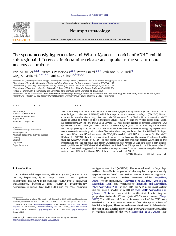 (PDF) The spontaneously hypertensive and Wistar Kyoto rat models of ...