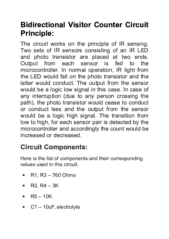 (DOC) Bidirectional Visitor Counter Circuit Principle