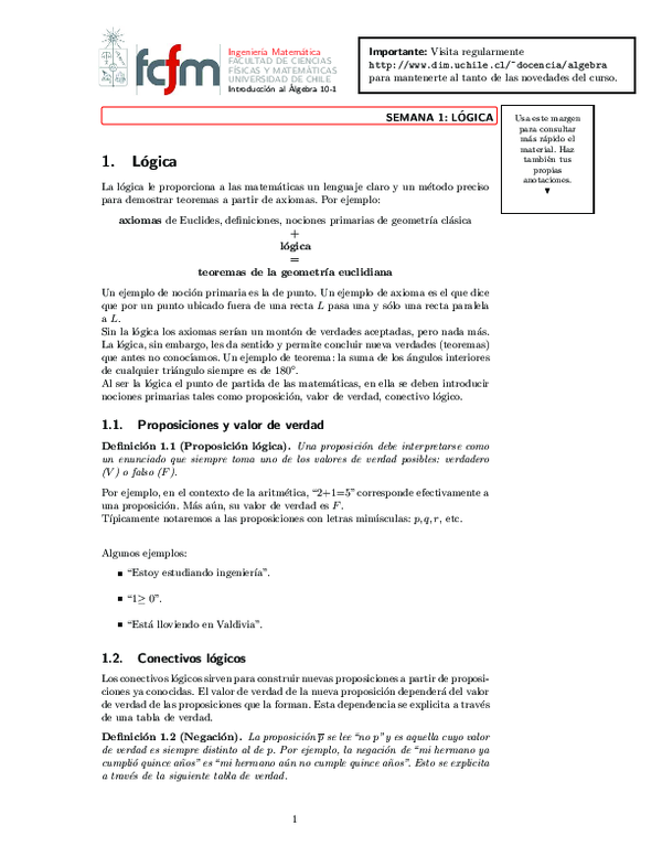 (PDF) Apunte UChile - Introducción al Álgebra