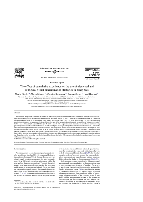 (PDF) The effect of cumulative experience on the use of elemental and ...