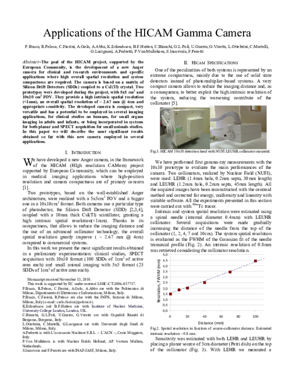 (PDF) Applications of the HICAM gamma camera