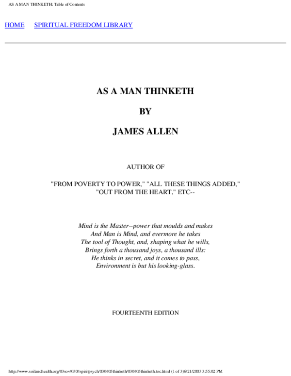 (PDF) AS A MAN THINKETH