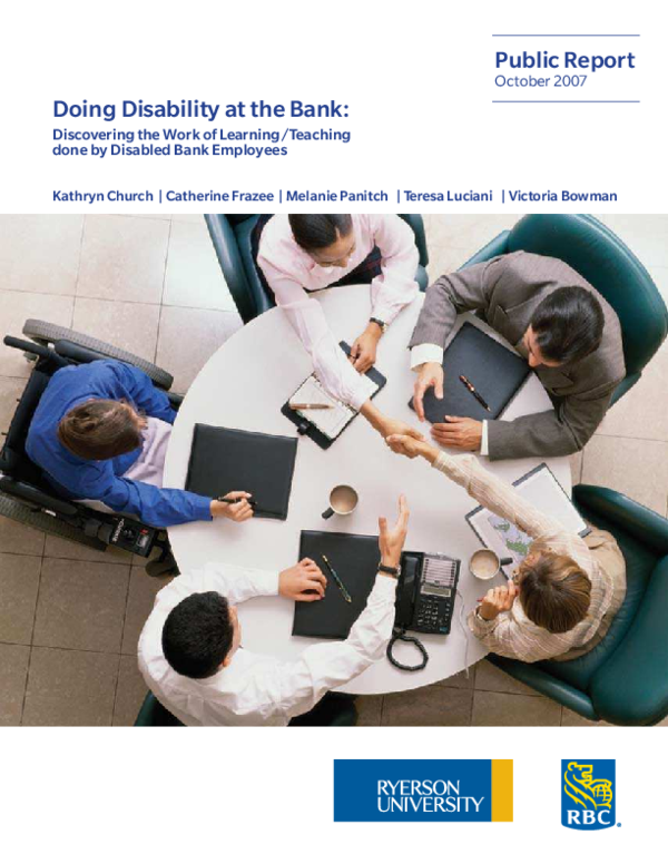 (PDF) Doing Disability at the Bank: Discovering the Work of Learning ...