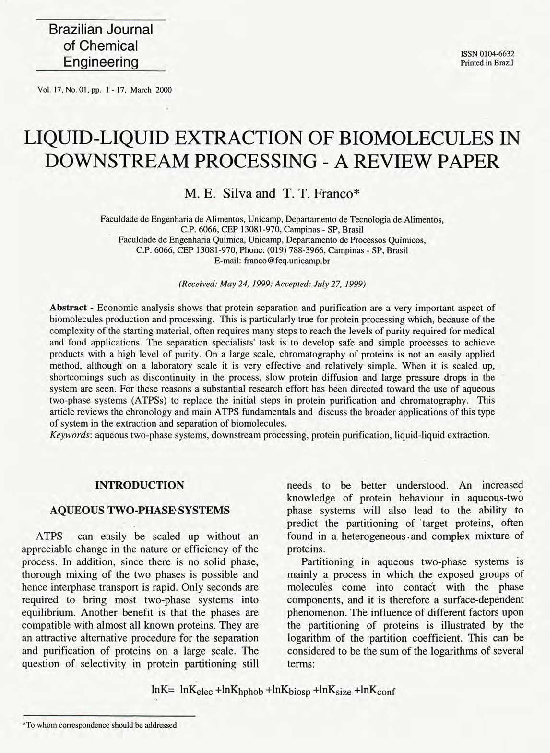 (PDF) Liquid-liquid extraction of biomolecules in downstream processing ...